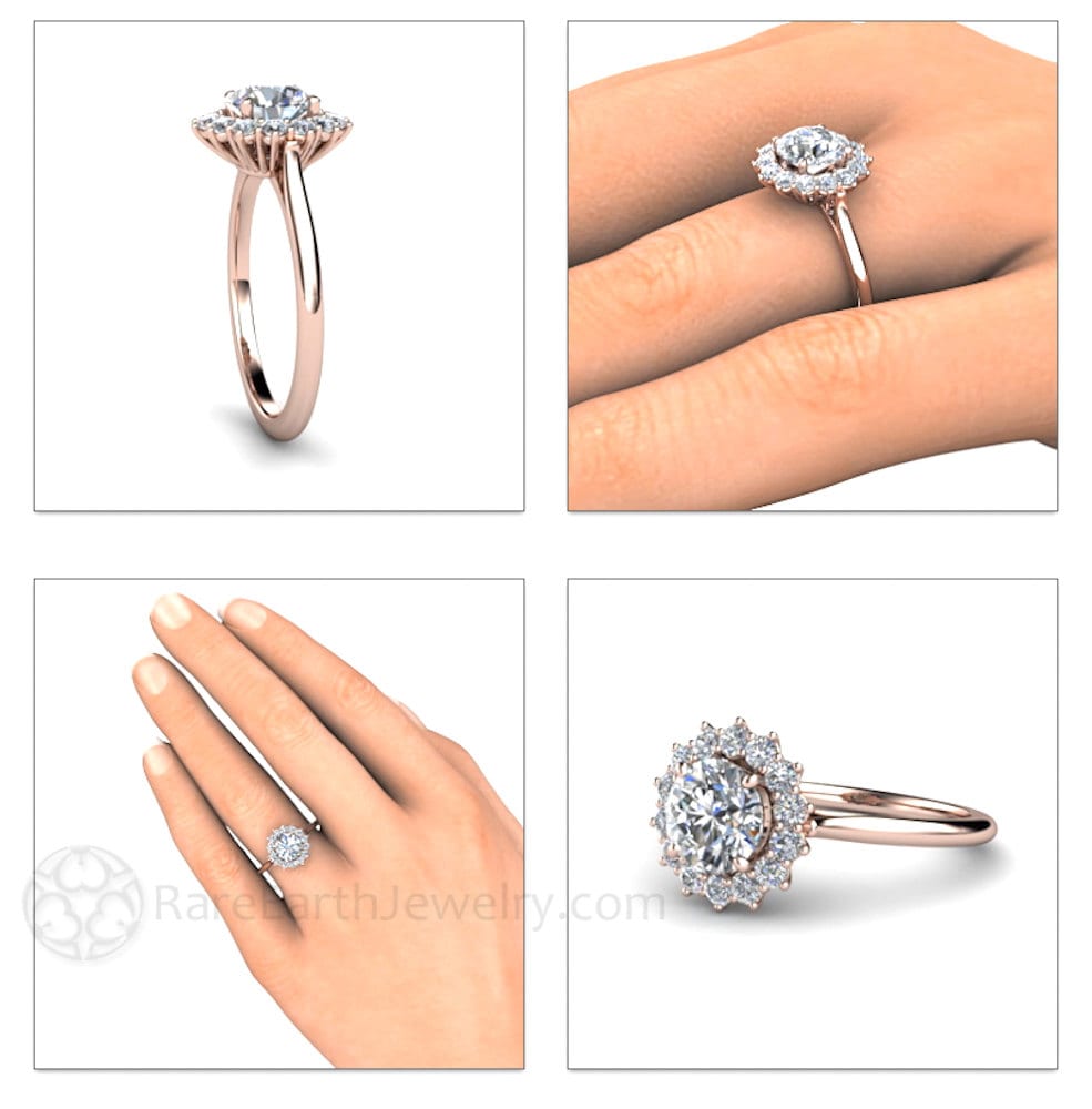 1ct Diamond Engagement Ring 1 Carat Natural Diamond Ring - Etsy