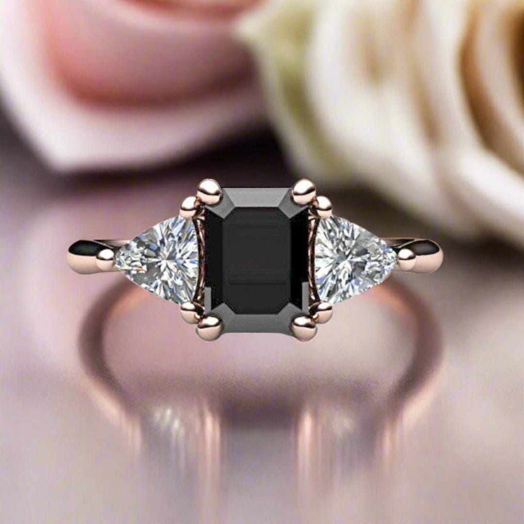Black stone diamond ring store