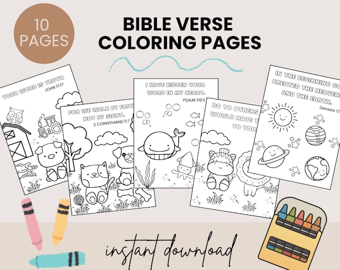 Preschool Christian Bible Verse Homeschool Sunday School Printable ...