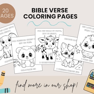 Christian Bible Verse Coloring Pages: Homeschool & Sunday School ...