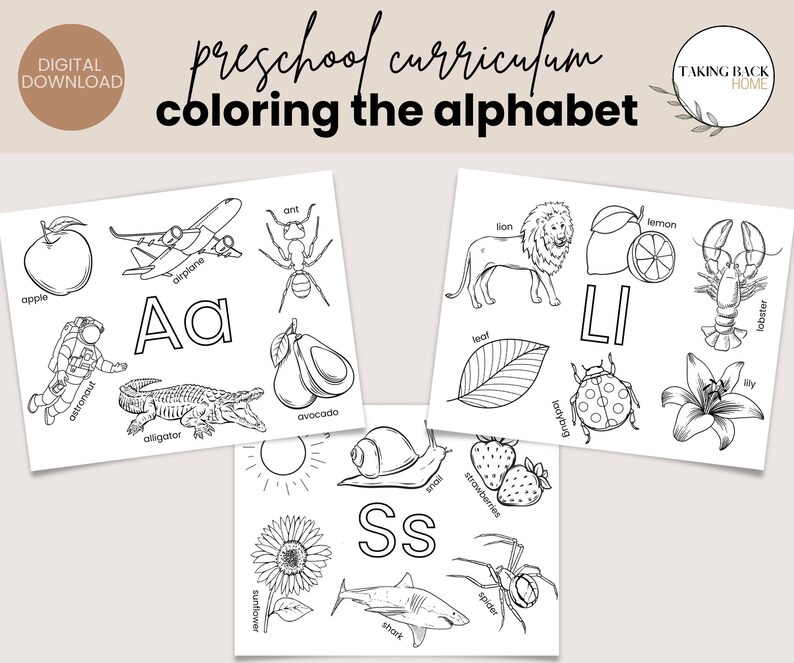 Alphabet Coloring Pages, Preschool Curriculum, Preschool Activity ...