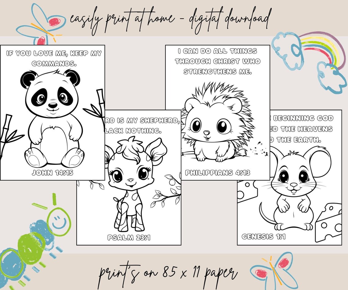 Preschool Christian Bible Verse Homeschool Sunday School Printable ...