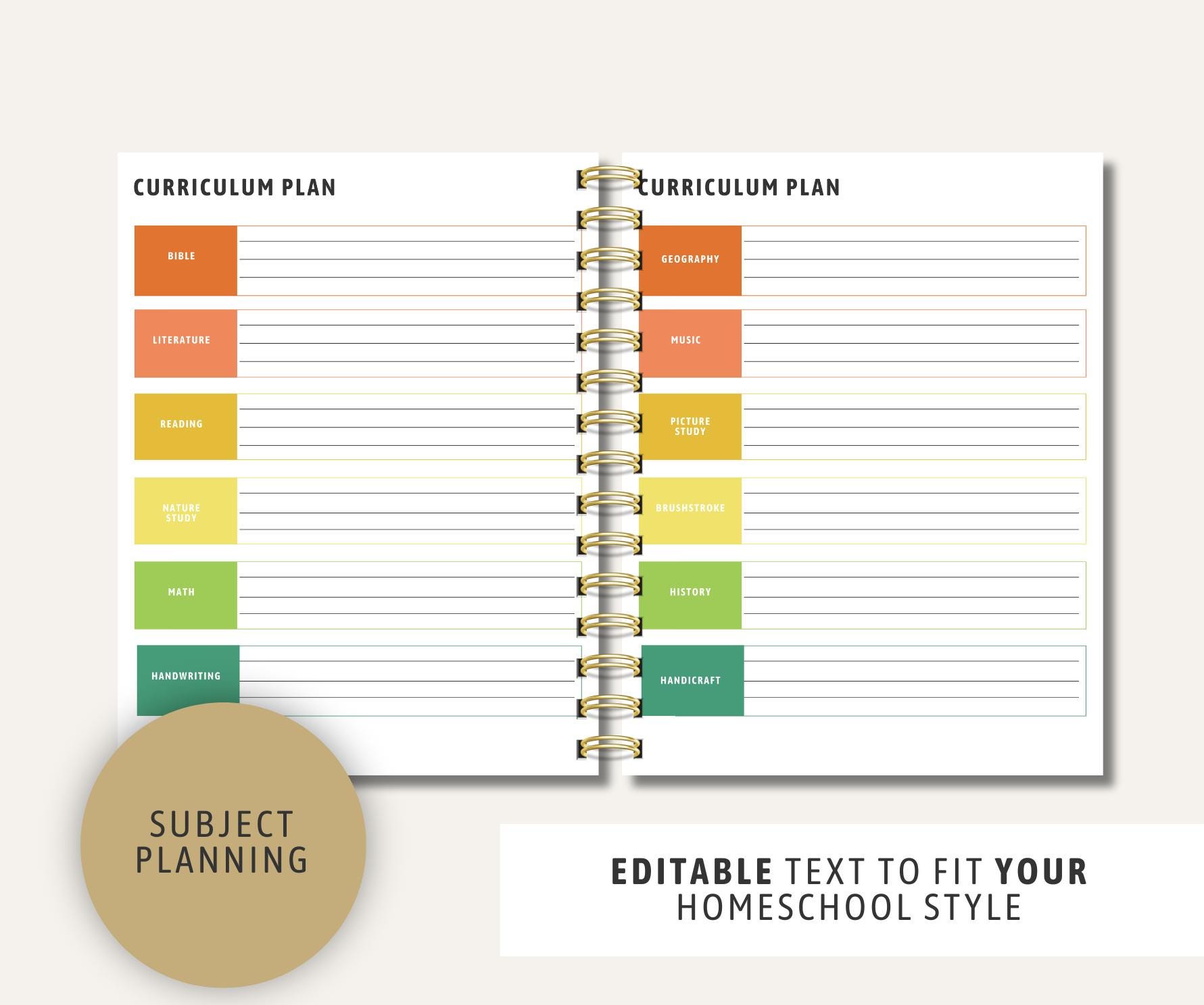 Editable Homeschool Planner + 2025-2026 Homeschool Planner + Homeschool ...