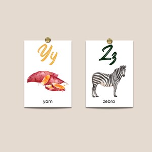 Printable ABC Alphabet Flashcards, ABC Educational Cards, A-Z Cards ...