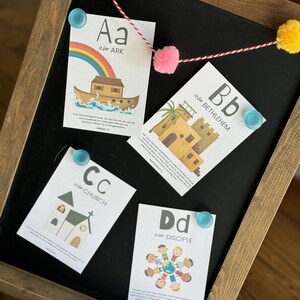 ABC Bible Scripture Flash Cards Memorization Bible Verse Alphabet Card ...