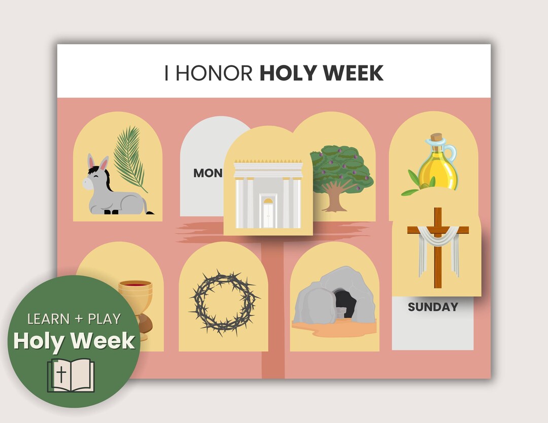 Holy Week Activity, Kid's Bible Lesson, Kid's Bible Game, Sunday School ...
