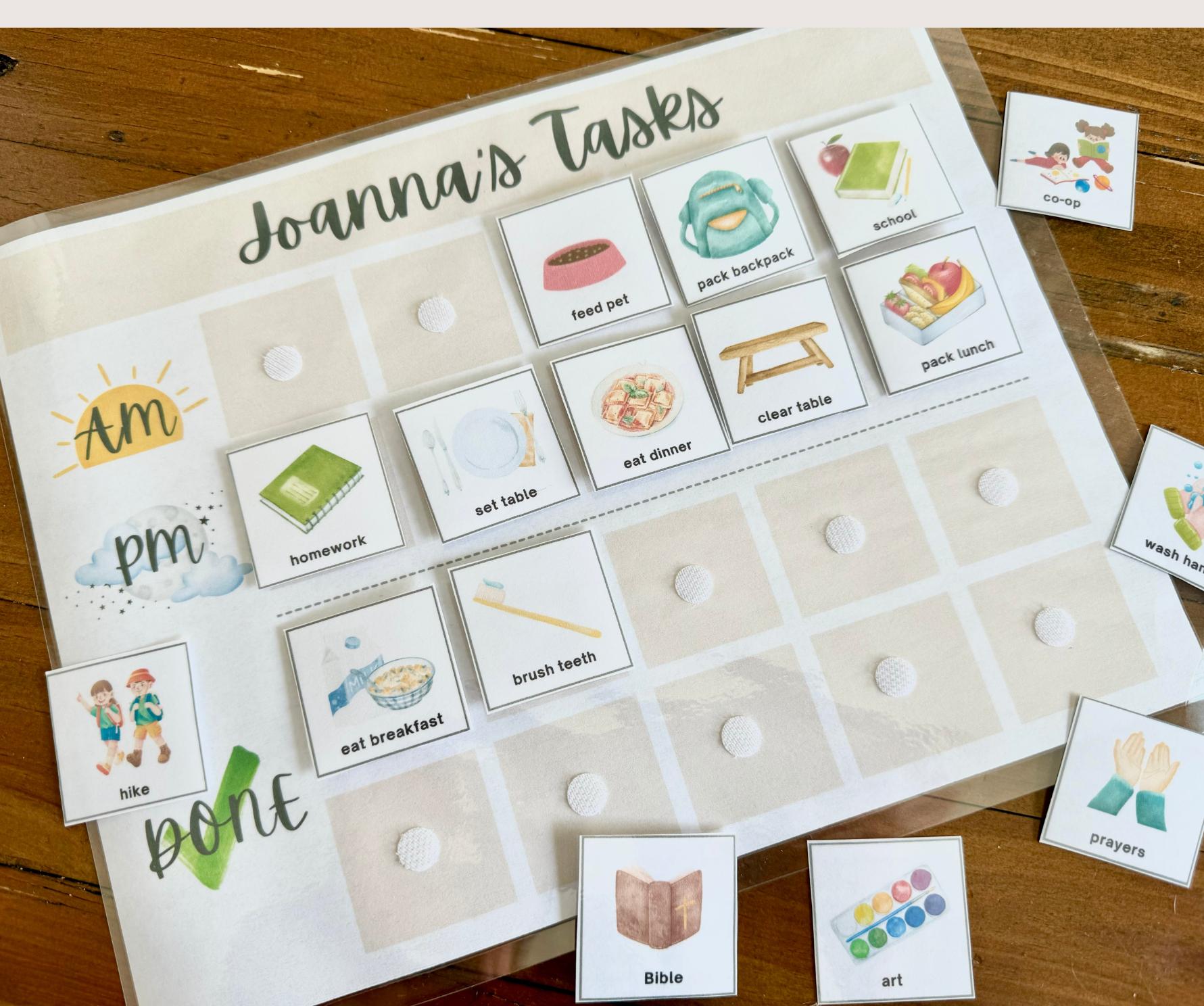 Editable Daily Routine Cards Visual Schedule Toddler Routine Chart for ...