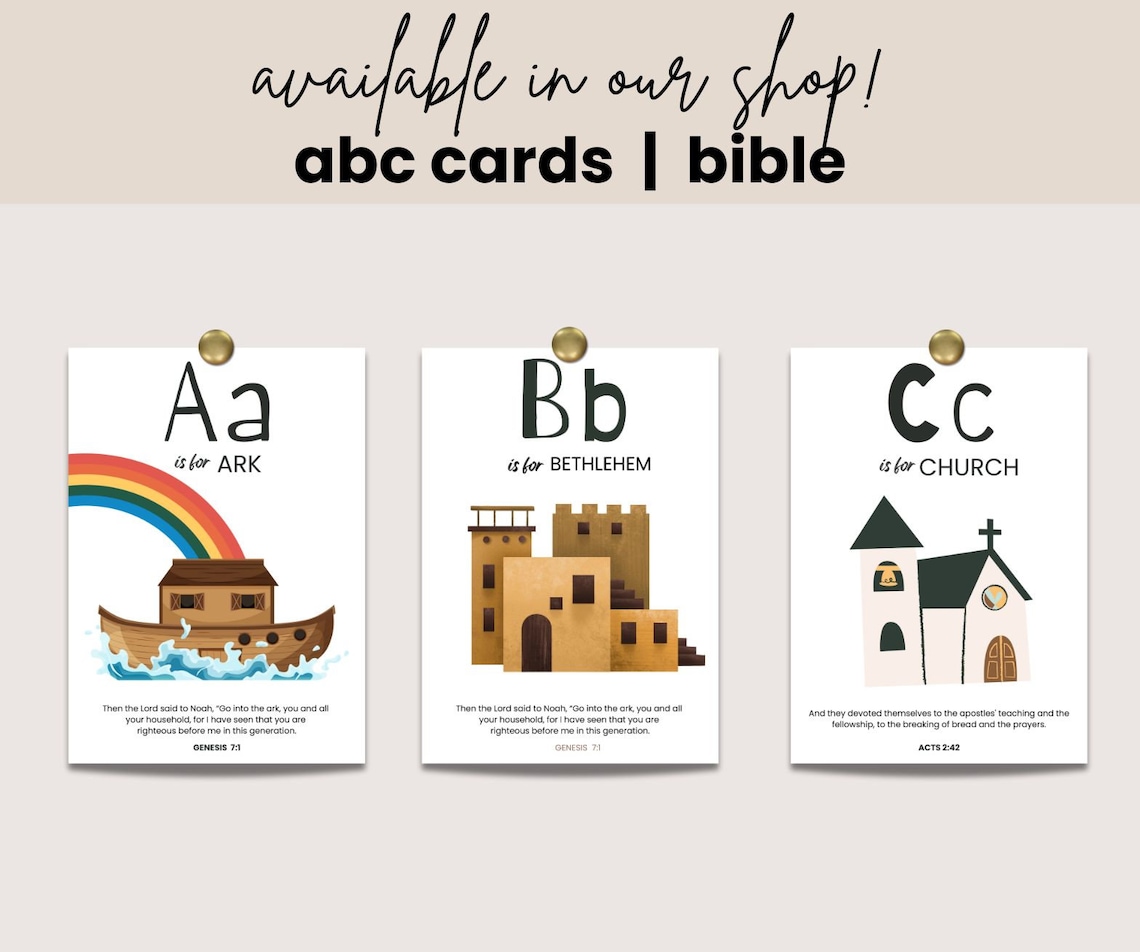 Preschool Christian Bible Verse Homeschool Sunday School Printable ...