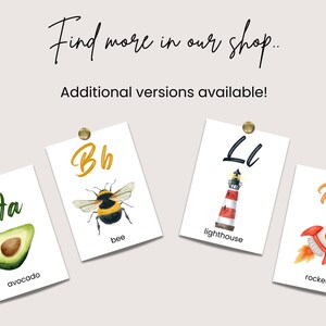 Alphabet Flashcards, ABC Flash Cards, Educational Cards, A-Z Cards ...