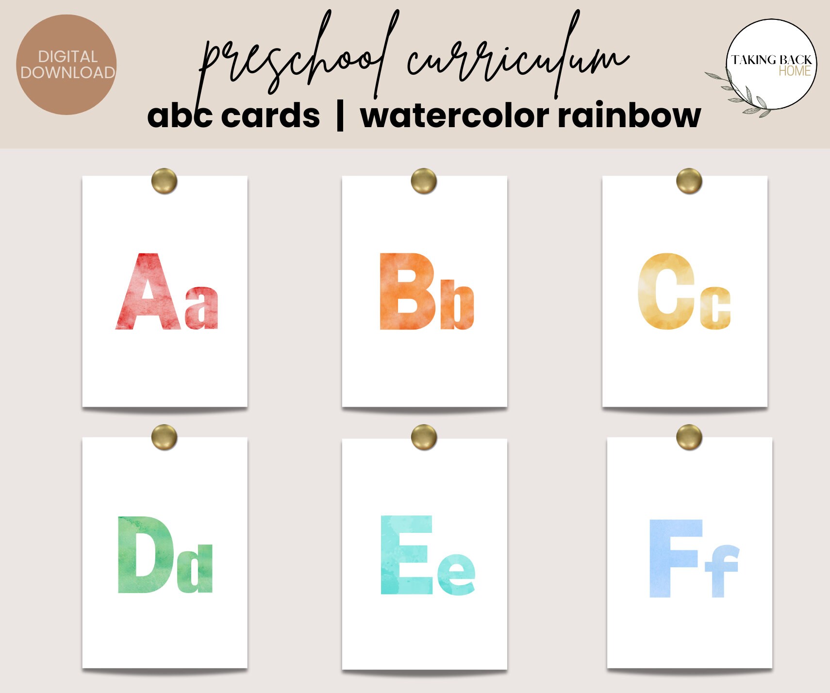 Alphabet Flashcards, ABC Flash Cards, Educational Cards, A-Z Cards ...