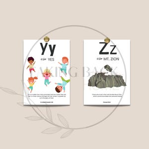 ABC Bible Scripture Flash Cards Memorization Bible Verse Alphabet Card ...