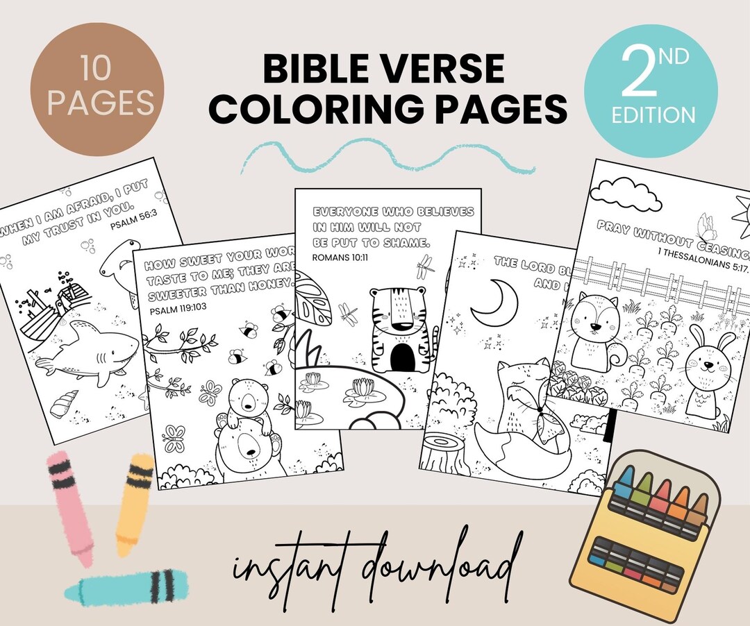 Preschool Christian Bible Verse Homeschool Sunday School Printable ...