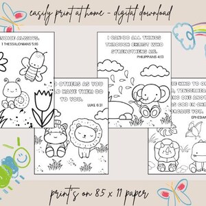 Christian Bible Verse Coloring Pages: Homeschool & Sunday School ...