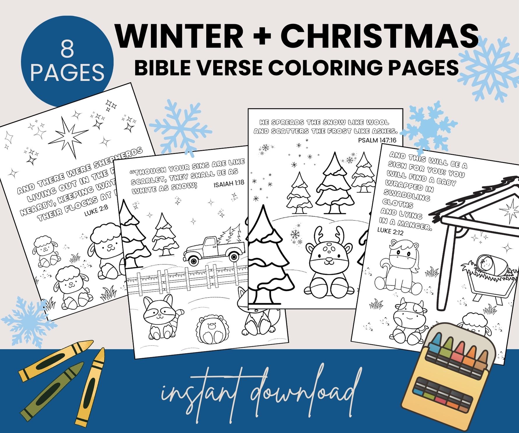 Christmas Winter Nativity Preschool Christian Bible Verse Homeschool ...