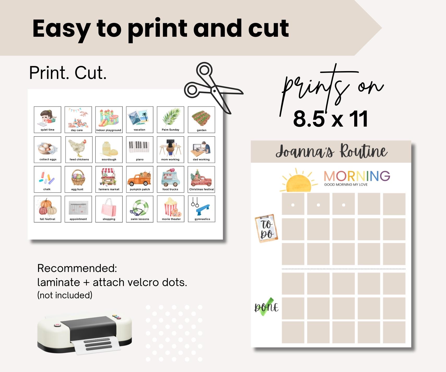 Editable Daily Routine Cards Visual Schedule Toddler Routine Chart for ...