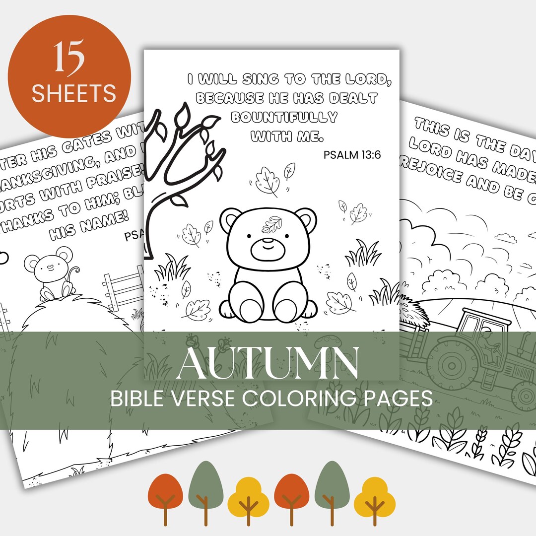 Fall Coloring Pages | Sunday School Printable | Autumn + Thanksgiving ...