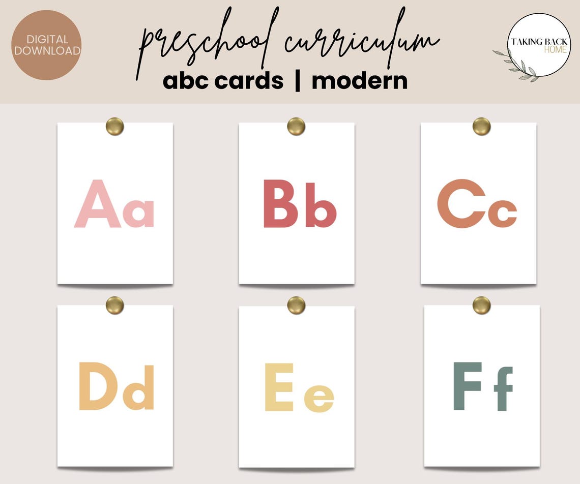 Alphabet Flashcards, ABC Flash Cards, Educational Cards, A-Z Cards ...