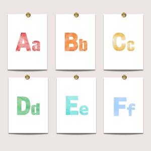 Alphabet Flashcards, ABC Flash Cards, Educational Cards, A-Z Cards ...