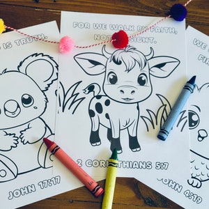 Preschool Christian Bible Verse Homeschool Sunday School Printable ...