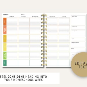 Editable Homeschool Planner + 2025-2026 Homeschool Planner + Homeschool ...