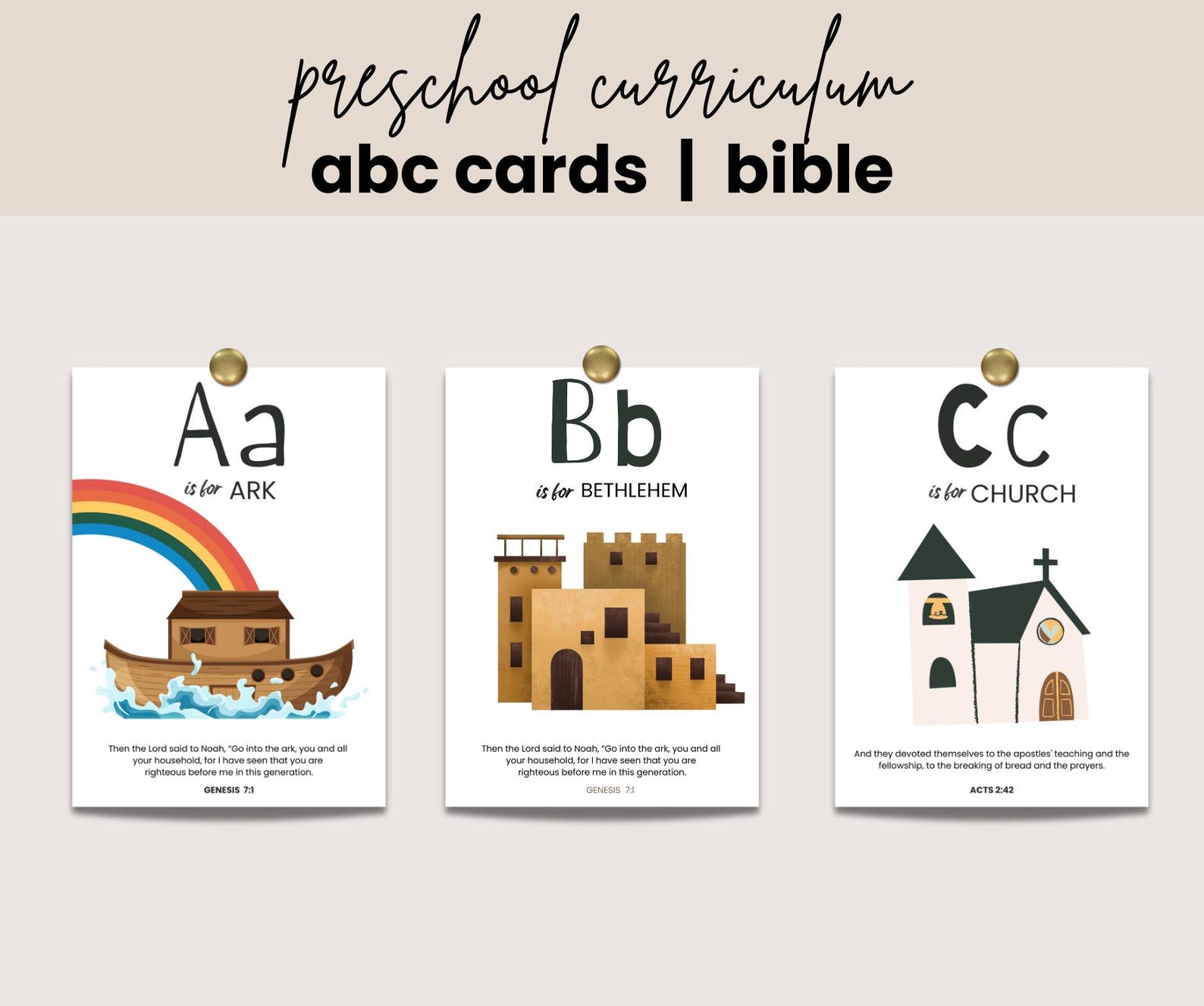 ABC Bible Scripture Flash Cards Memorization Bible Verse Alphabet Card ...
