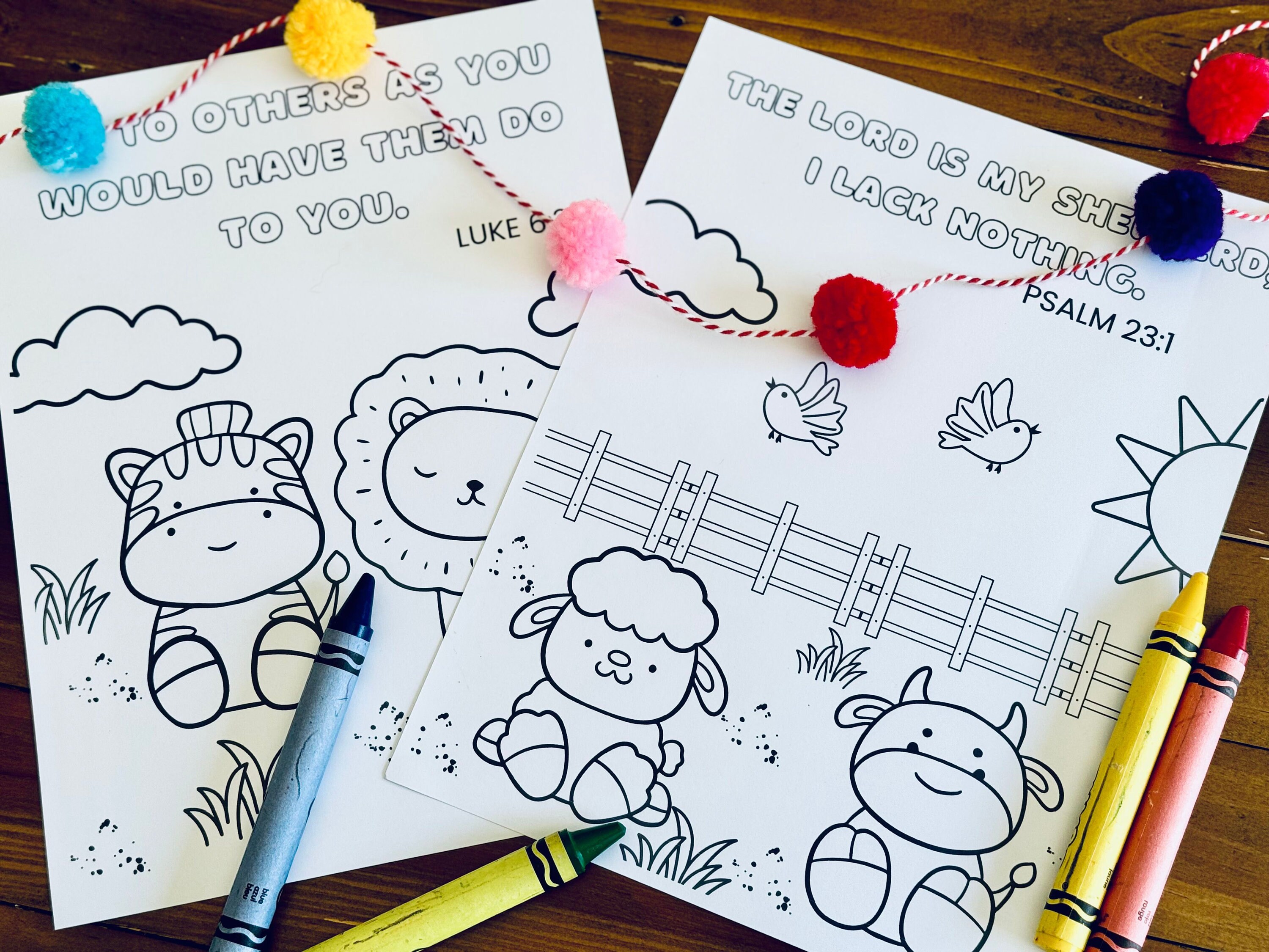 Christian Bible Verse Coloring Pages: Homeschool & Sunday School ...