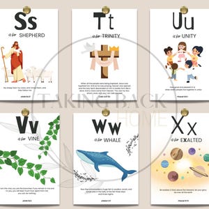 ABC Bible Scripture Flash Cards Memorization Bible Verse Alphabet Card ...