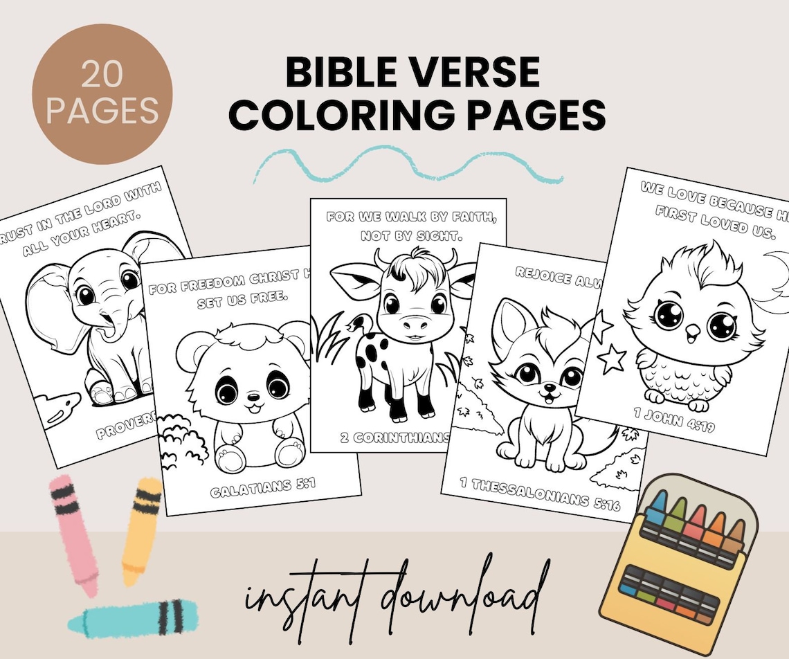 Preschool Christian Bible Verse Homeschool Sunday School Printable ...