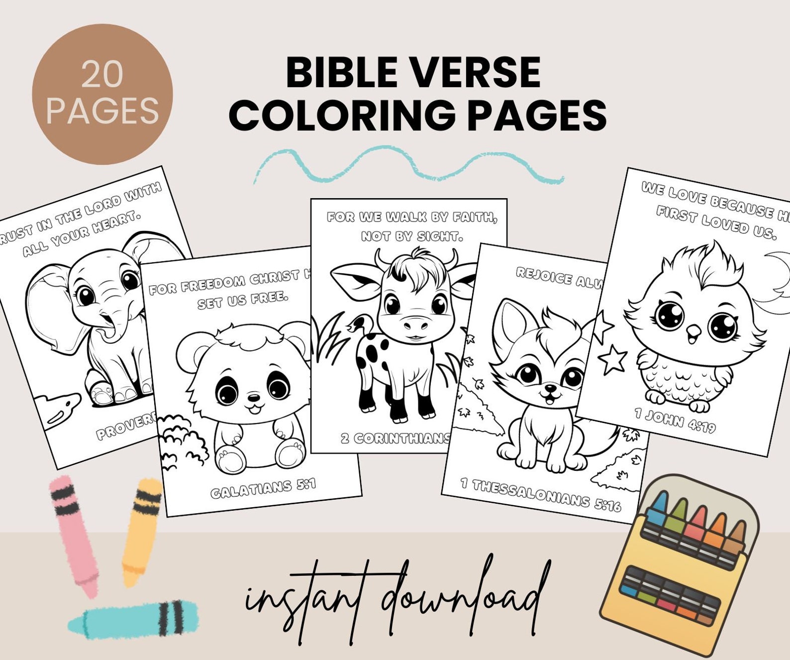 Preschool Christian Bible Verse Homeschool Sunday School Printable ...
