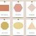 Rainbow Modern Shapes Flashcards, Preschool Materials, Geometric Flash ...