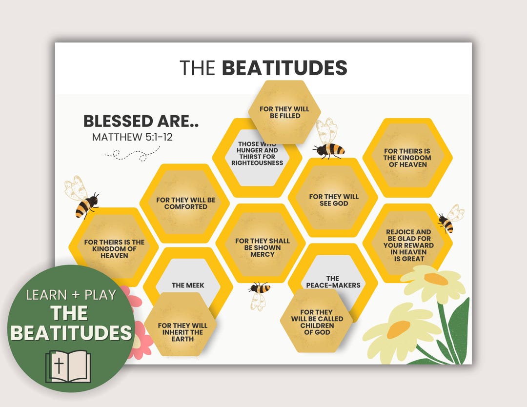 The Beatitudes Activity, Jesus I Am, Kid's Bible Lesson, Sunday School ...