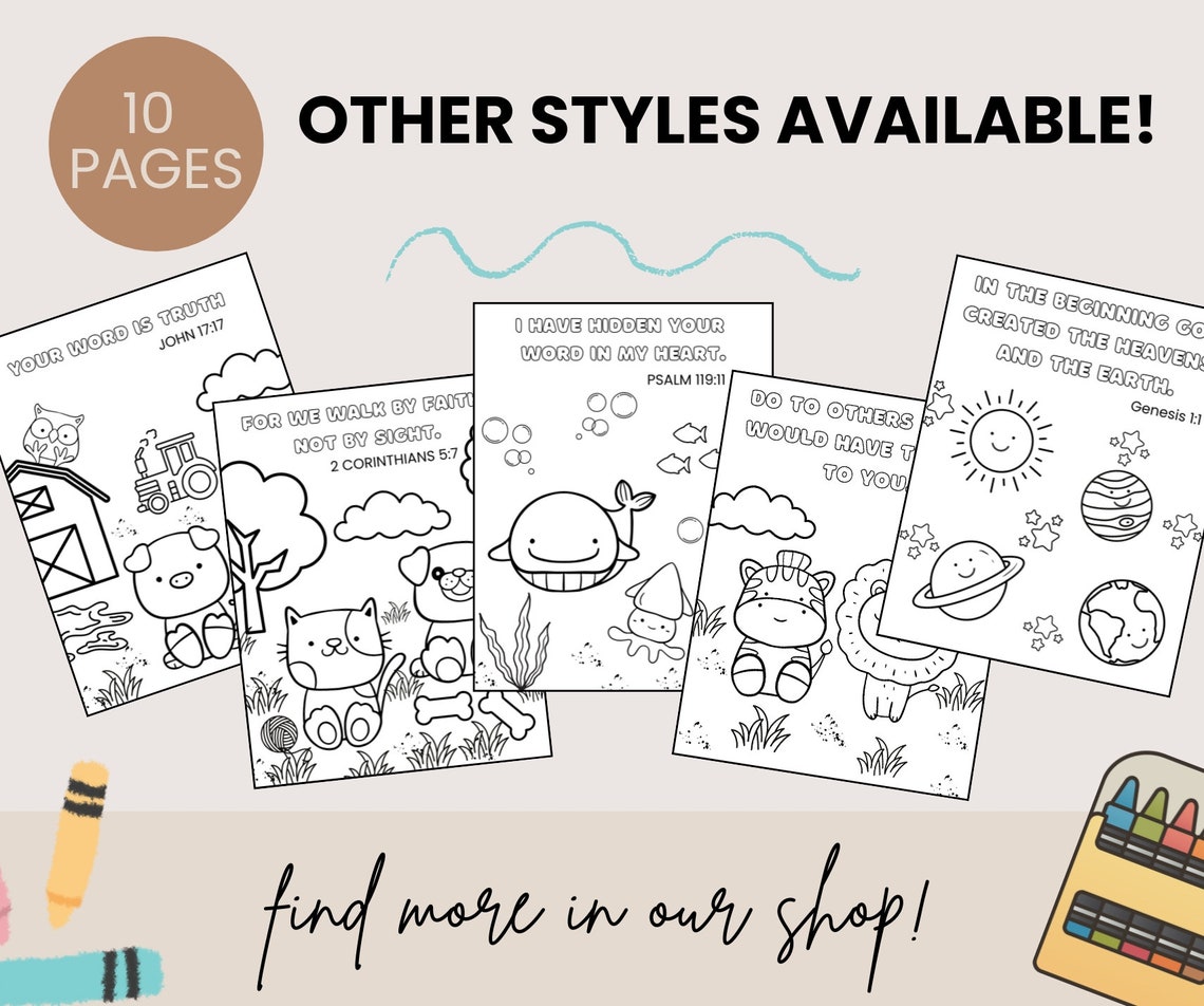 Preschool Christian Bible Verse Homeschool Sunday School Printable ...