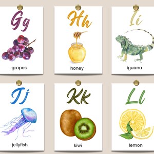 Printable ABC Alphabet Flashcards, ABC Educational Cards, A-Z Cards ...