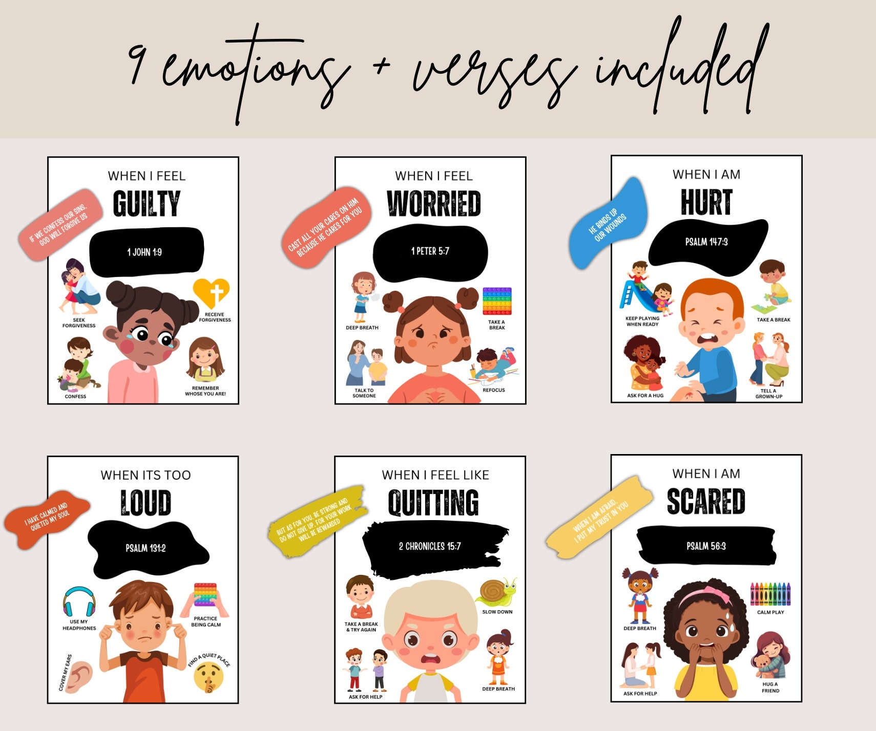 Emotions and Feelings Printable, Calming Corner, Emotional Regulation ...