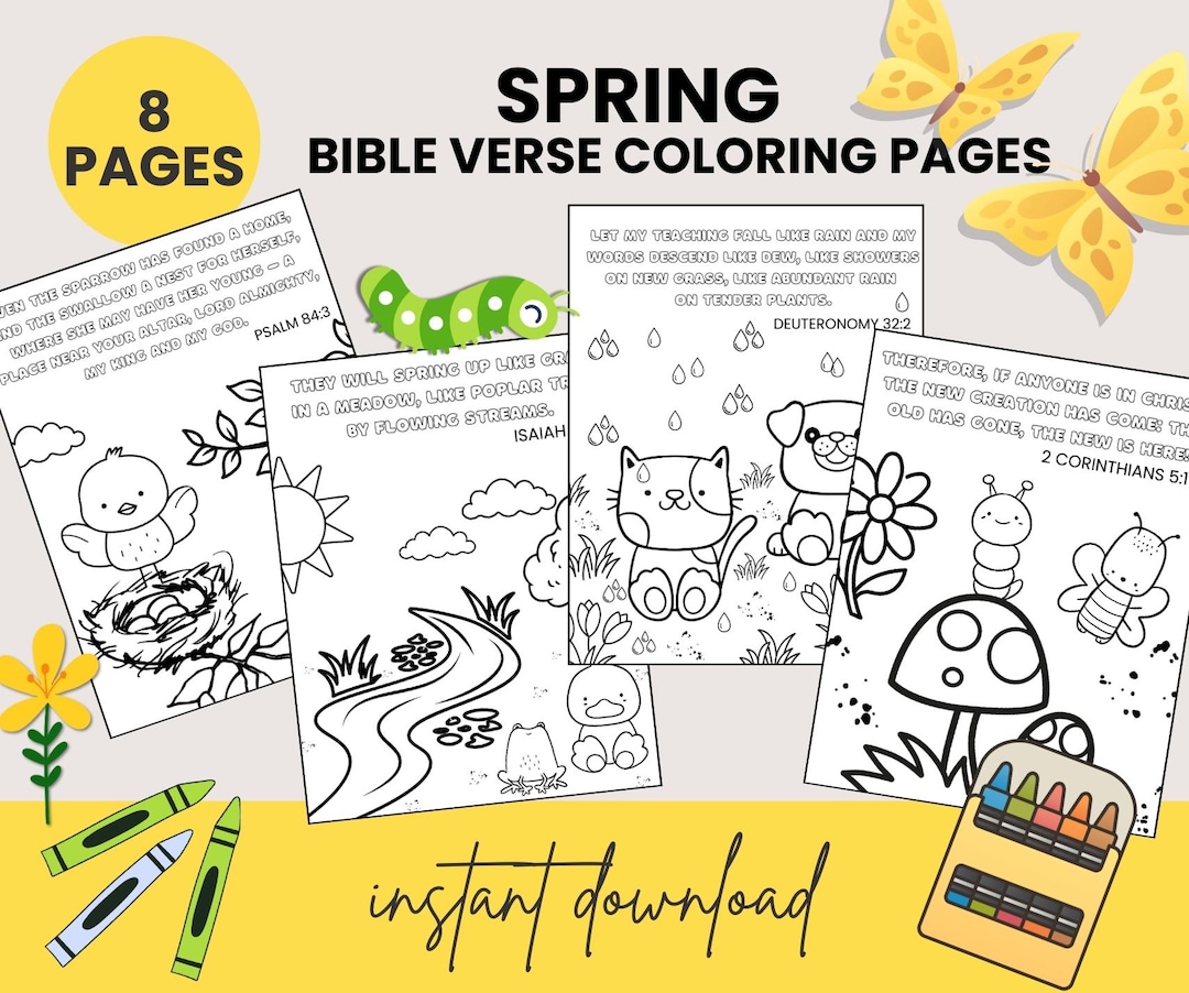 Spring Preschool Christian Bible Verse Homeschool Sunday School ...