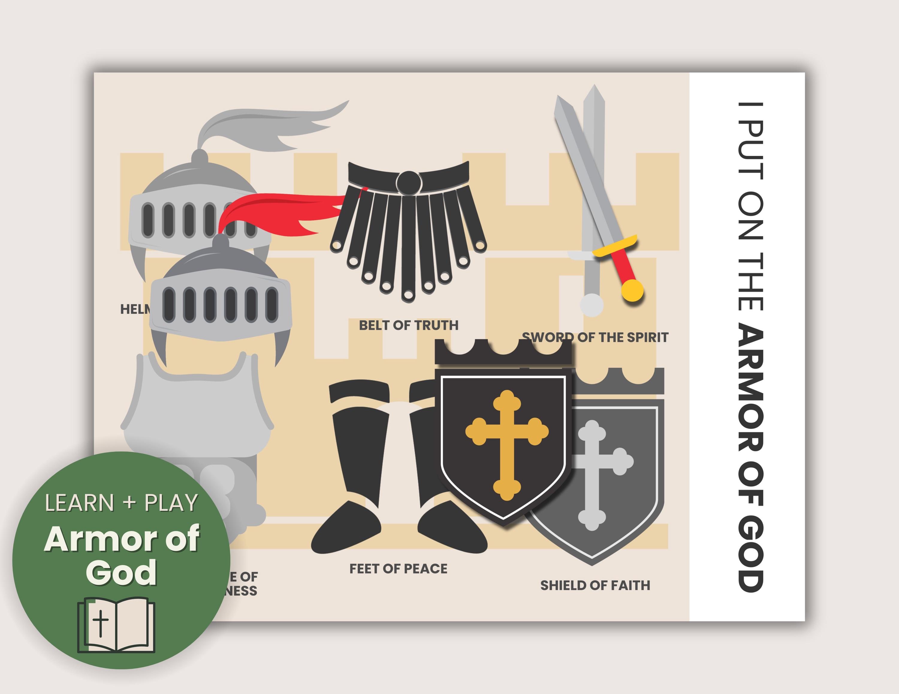 The Armor of God Activity, Kid's Bible Lesson, Sunday School Printable ...