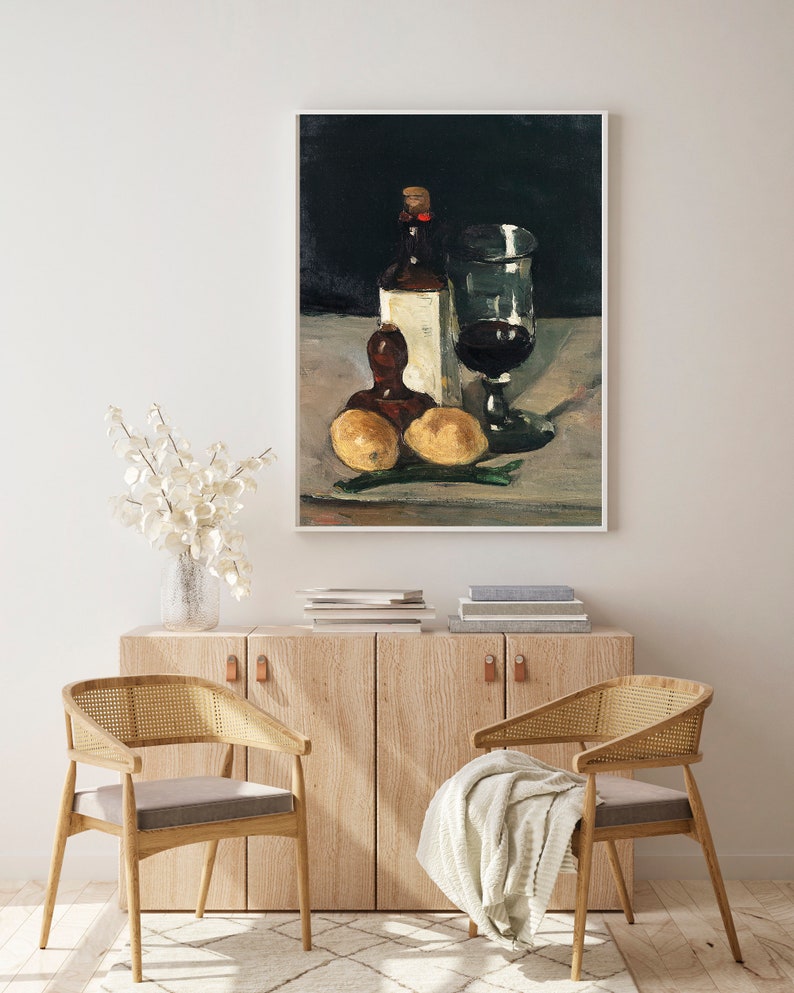 Paul Cezanne Painting Print Still Life With Bottle Glass - Etsy
