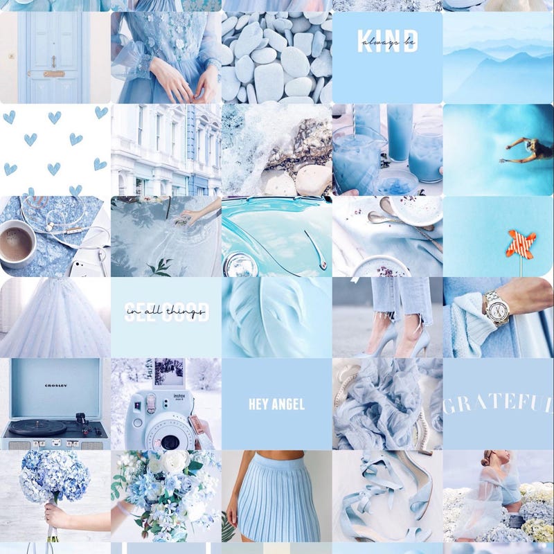 Blue Collage Kit - Etsy