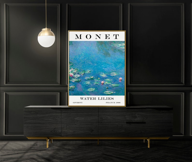 Monet Wall Art Claude Monet Water Lilies Painting Print - Etsy