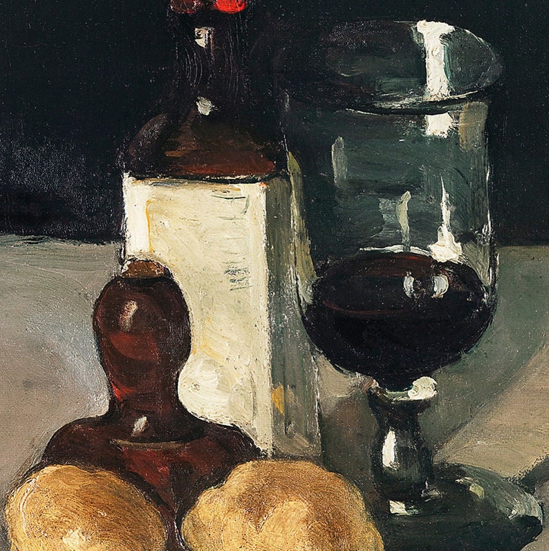 Paul Cezanne Painting Print Still Life With Bottle Glass - Etsy