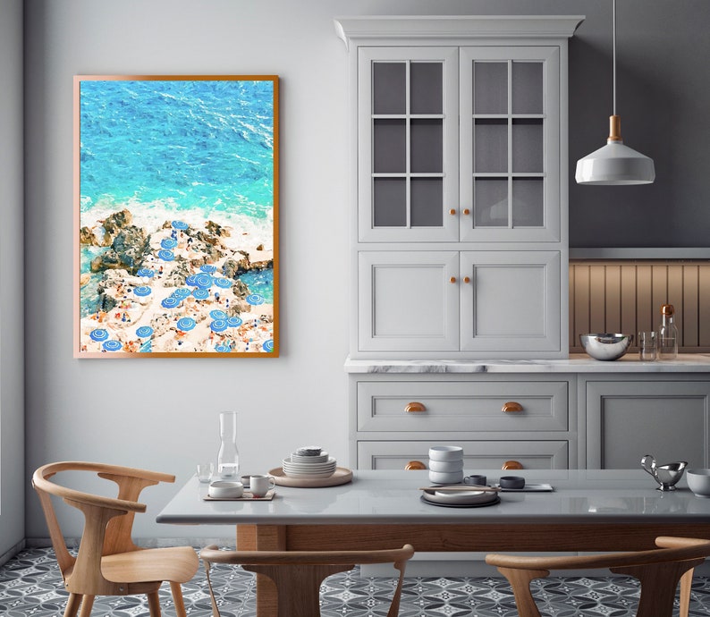 Capri Italy Print Island Coastal Wall Decor Fontelina - Etsy