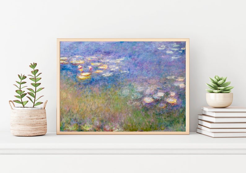 Monet Wall Art, Claude Monet Water Lilies Painting Print, Monet ...