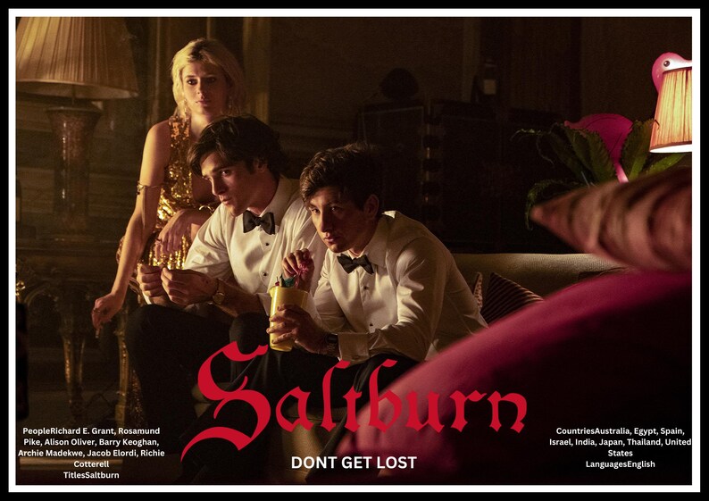 Exclusive Saltburn Movie Digital Posters Instant Download 3 Poster ...