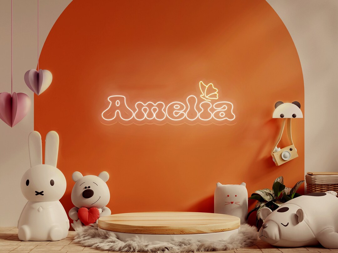 Baby Name Sign, Nursery Neon Sign, Boho Neon Name Sign Name, Custom ...
