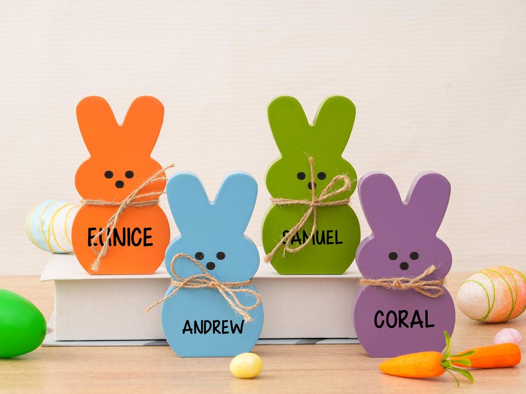 Personalized Wooden Easter Peep Decor,bunny Decor, Wood Peeps,easter ...