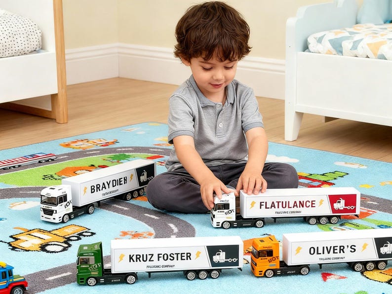 Personalized Toy Truck With Name,custom Name Toy for Kids,boys Gift,toy ...