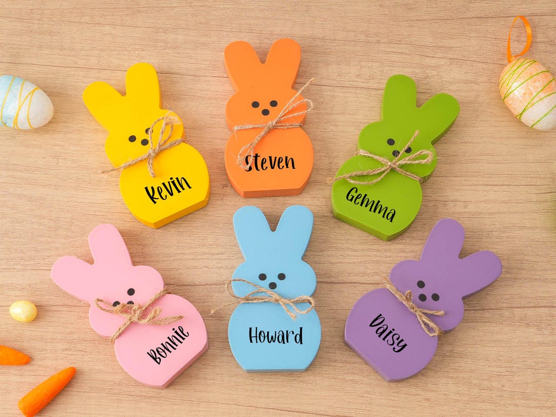 Personalized Wooden Easter Peep Decor,bunny Decor, Wood Peeps,easter ...