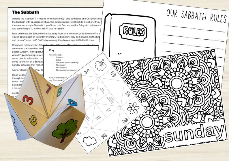 The Sabbath | Grab'n'go Sunday School - Etsy