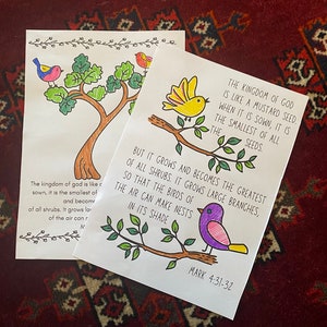 Parable of the Mustard Seed | Grab'n'go Sunday School - Etsy