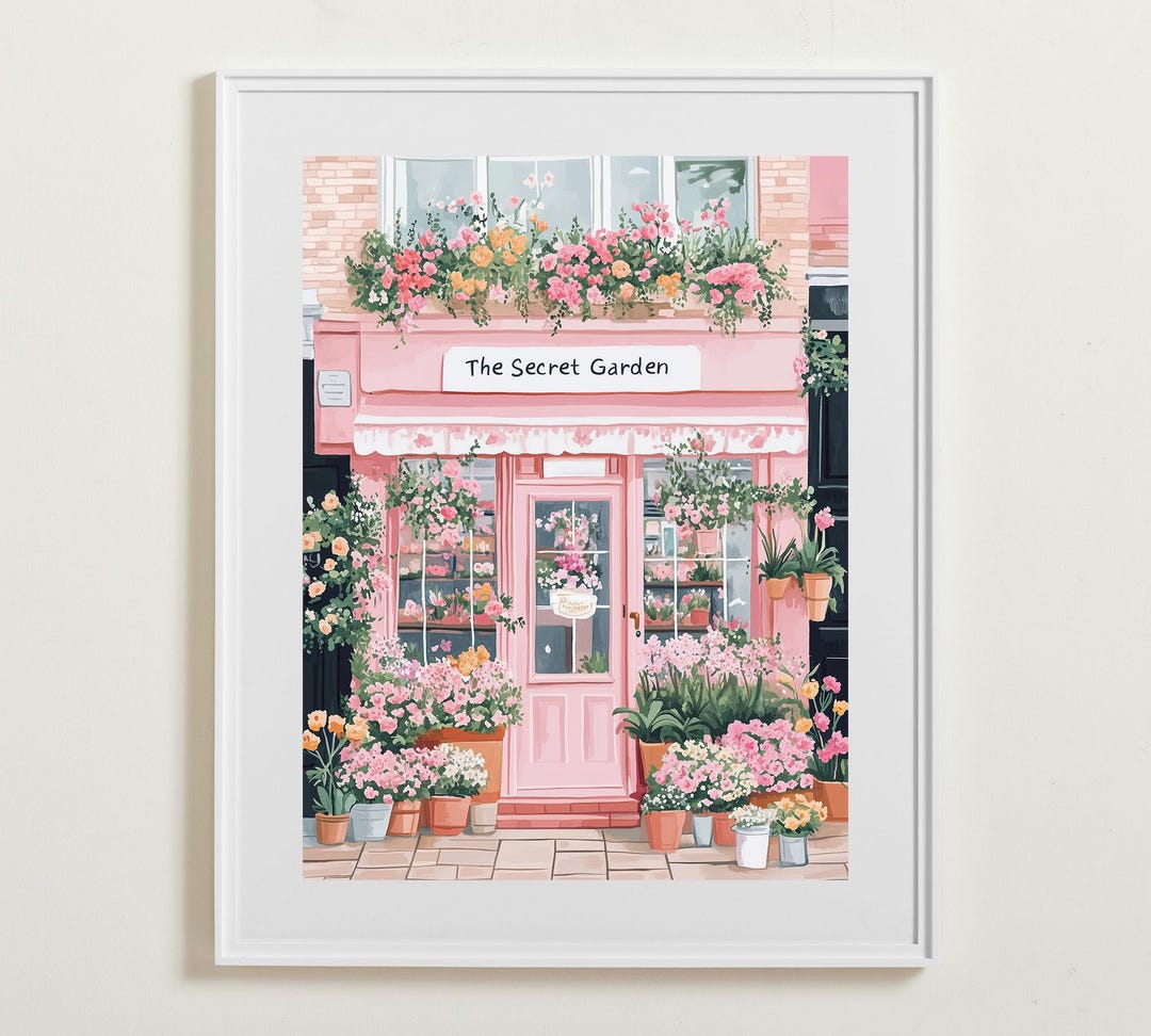 Flower Shop Art Print: 1950s Floral Garden Poster (digital Download) - Etsy